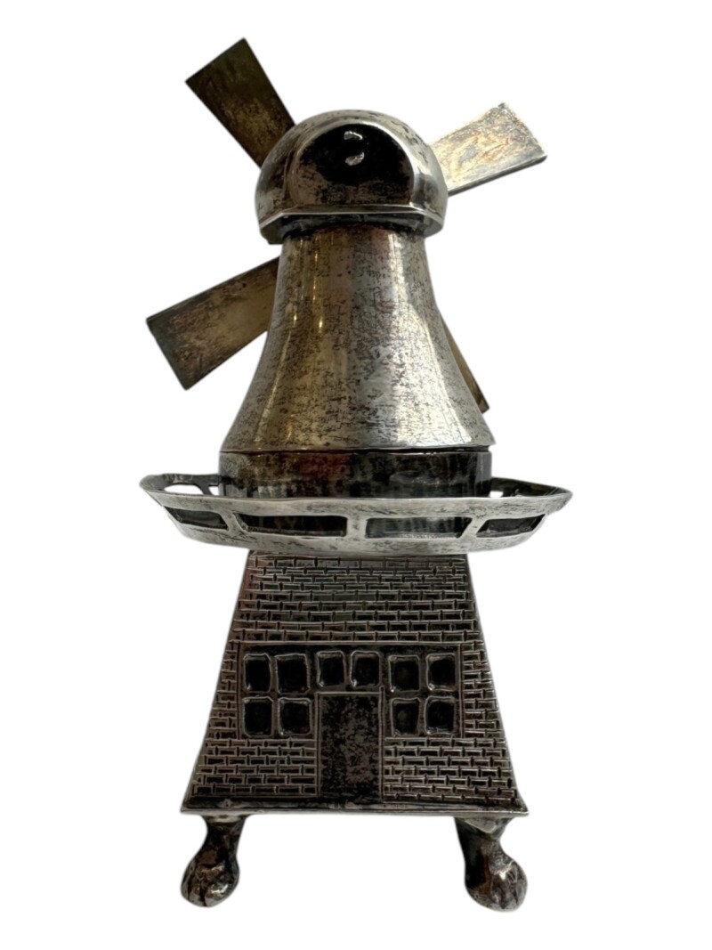 Handcrafted Dutch Miniature Silver Windmill Sculpture - .833 Silver ...