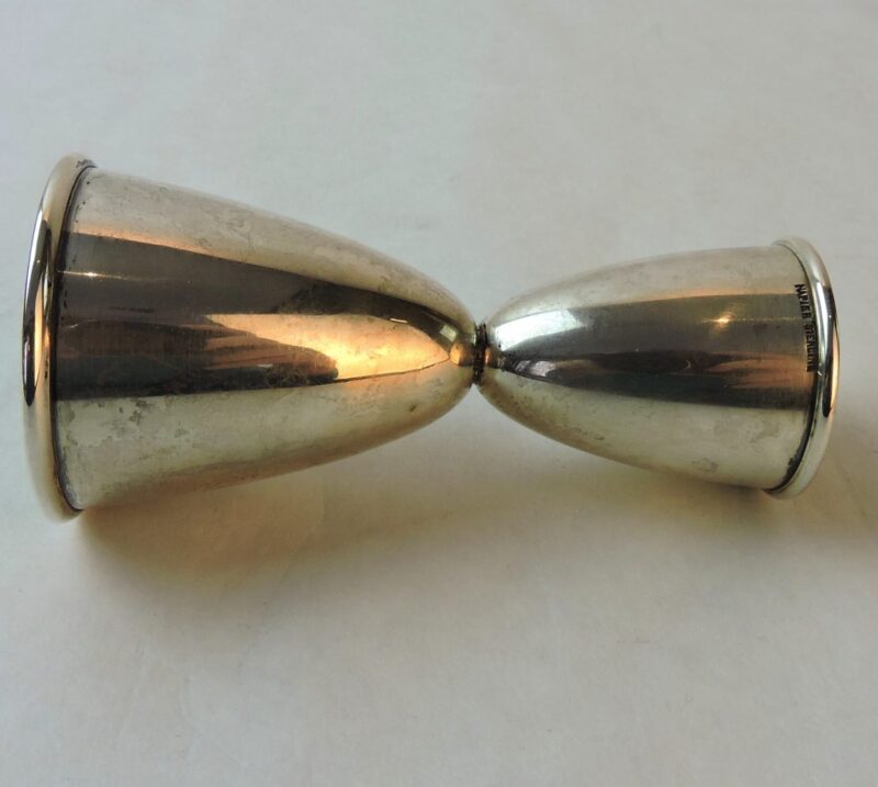Napier Sterling Silver Double Jigger, Gold Wash Interior