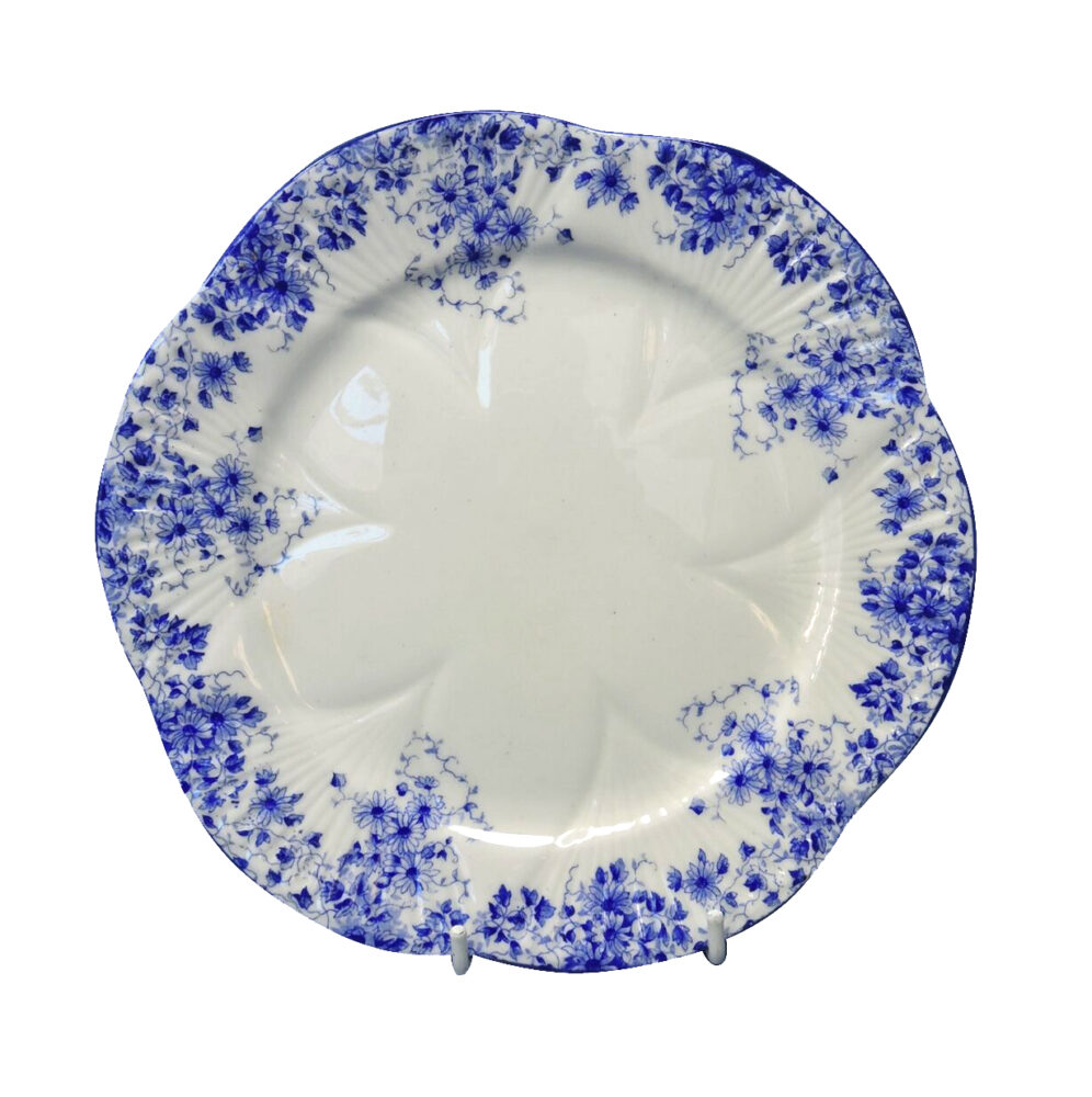 Rare Shelley England Fine Bone China Cake Plate - "Dainty Orange" Pattern