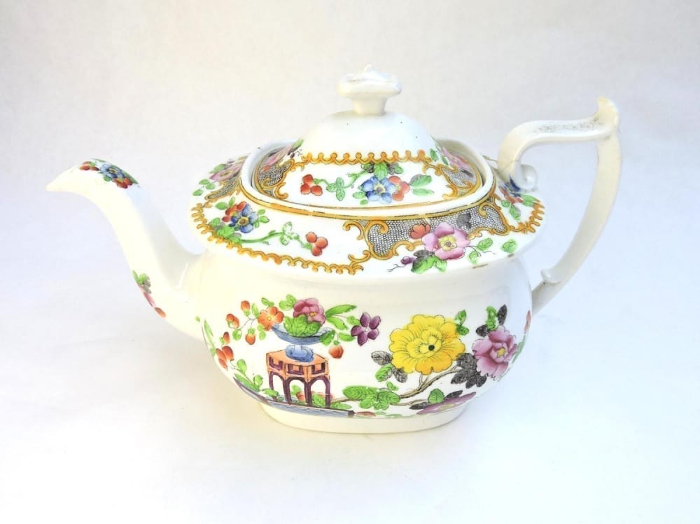 19th Century Spode Porcelain Teapot